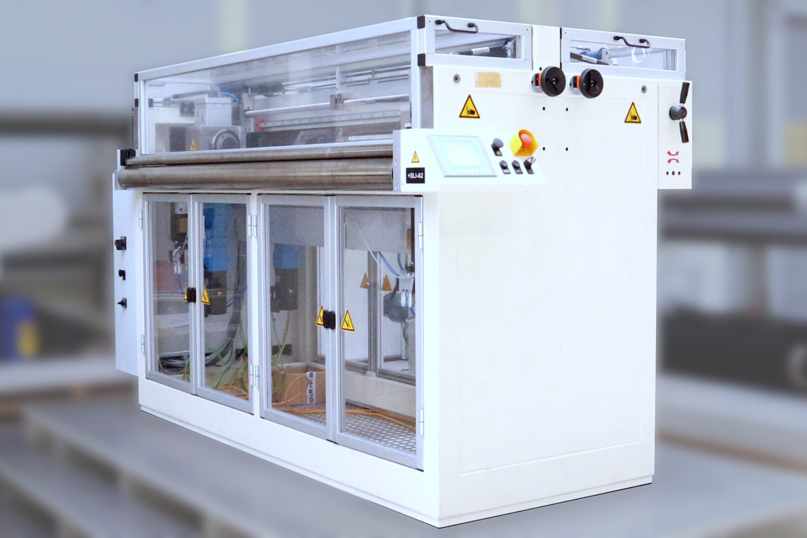 Isobaric double belt press for pressing many materials